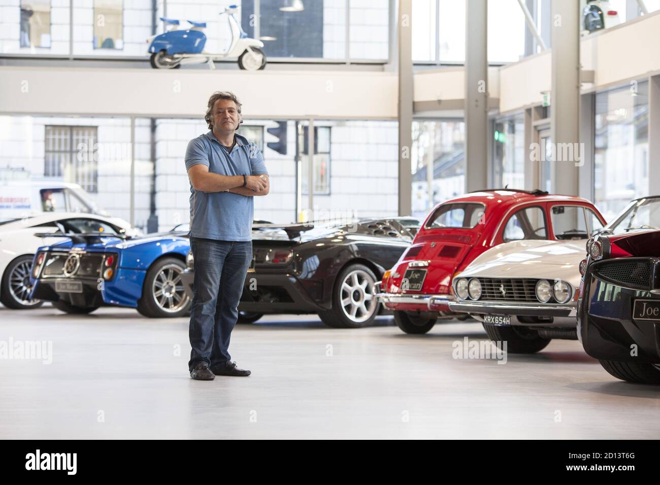 Portrait of Joe Macari in his London showroom, 30th Jan 2015 Stock ...