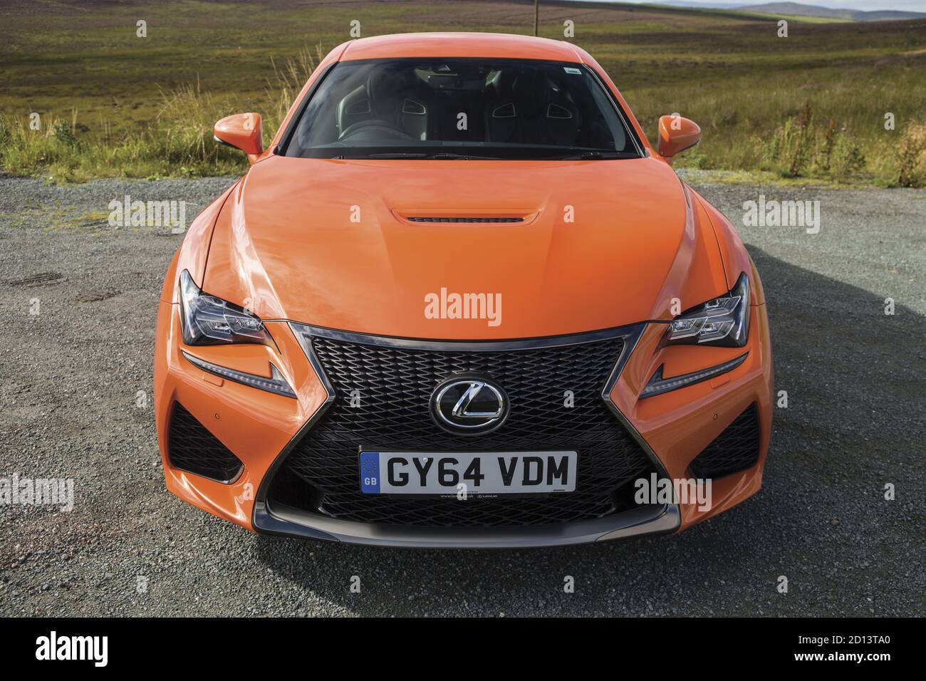Orange sports car bonnet hi-res stock photography and images - Alamy