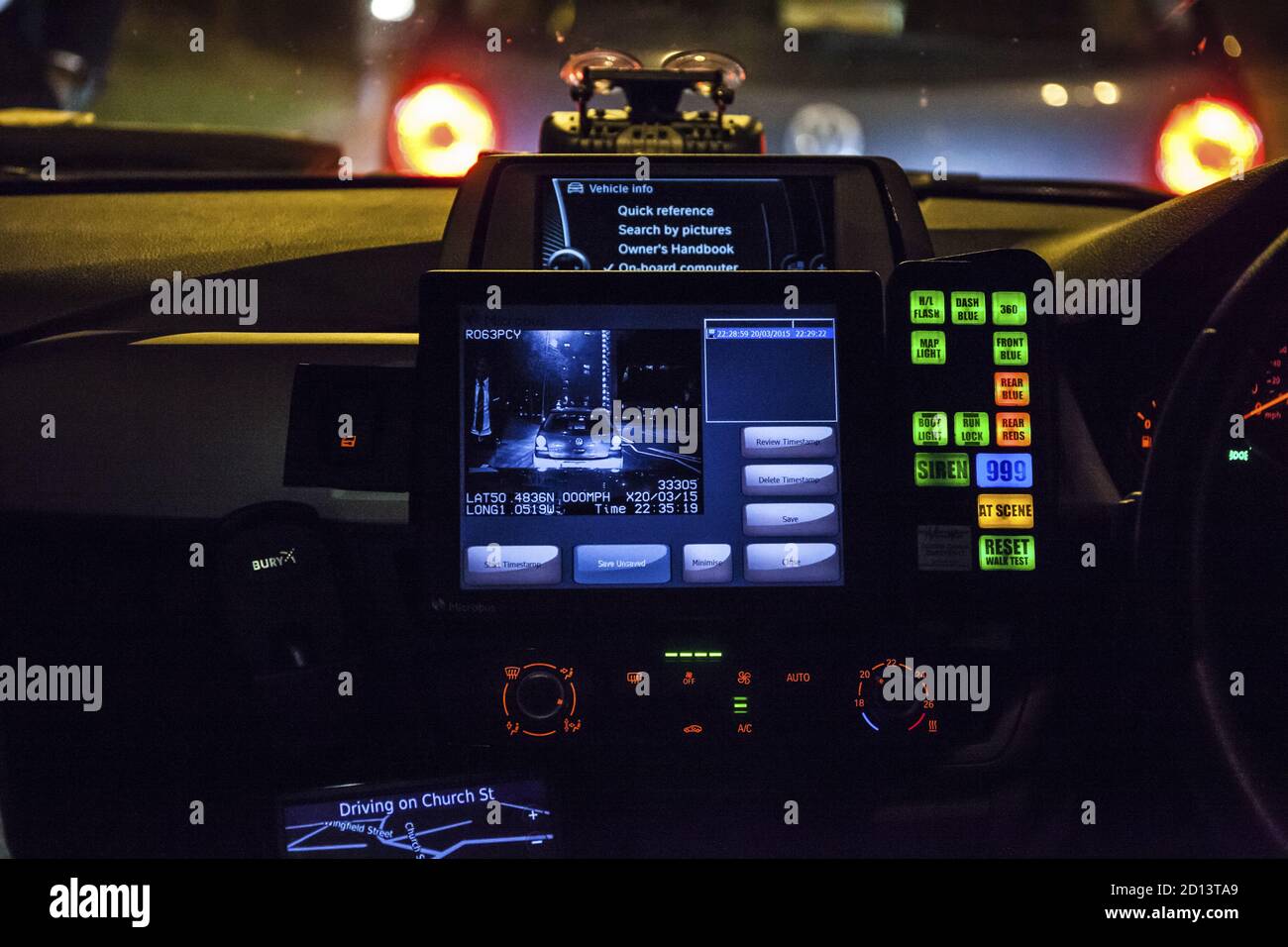 Police patrol in an unmarked car , Hampshire, UK, 2015 Stock Photo - Alamy