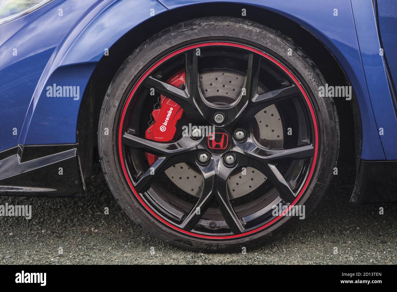Honda Civic Type R, Blue - Wales, UK, 2015 Stock Photo - Alamy