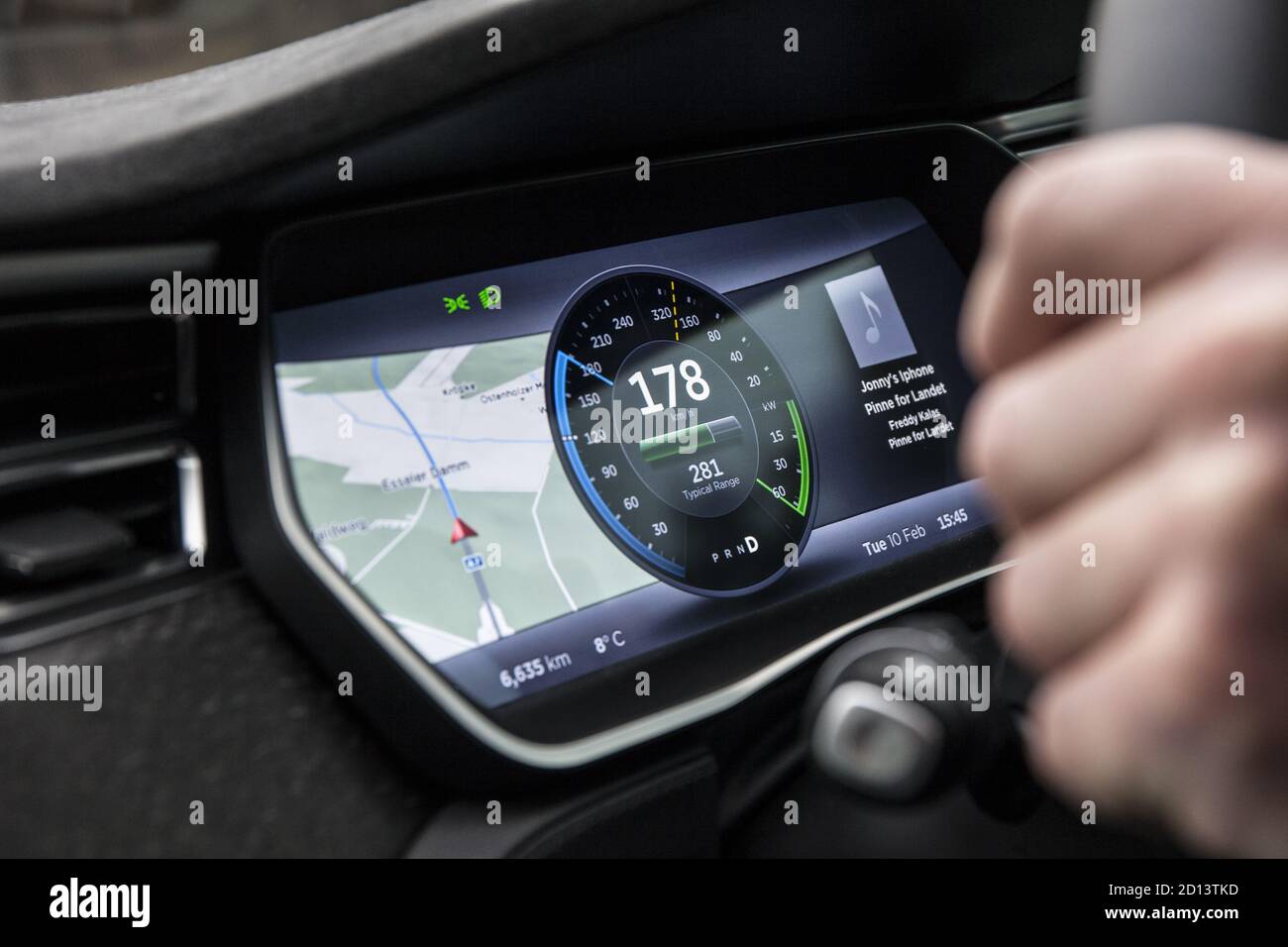 Digital dashboard tesla electric hi-res stock photography and images ...
