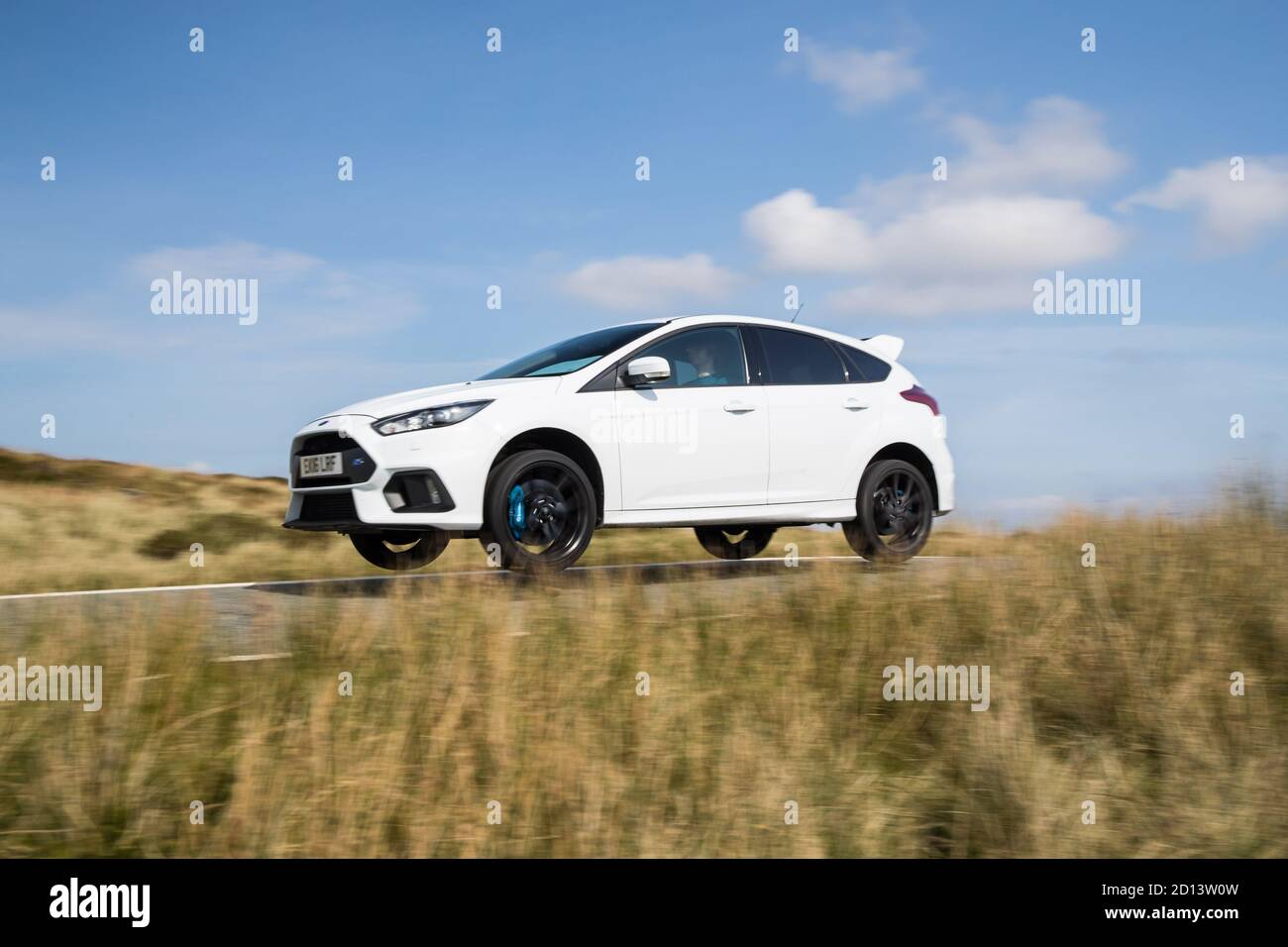 Ford Focus RS during the road test of the year Stock Photo - Alamy