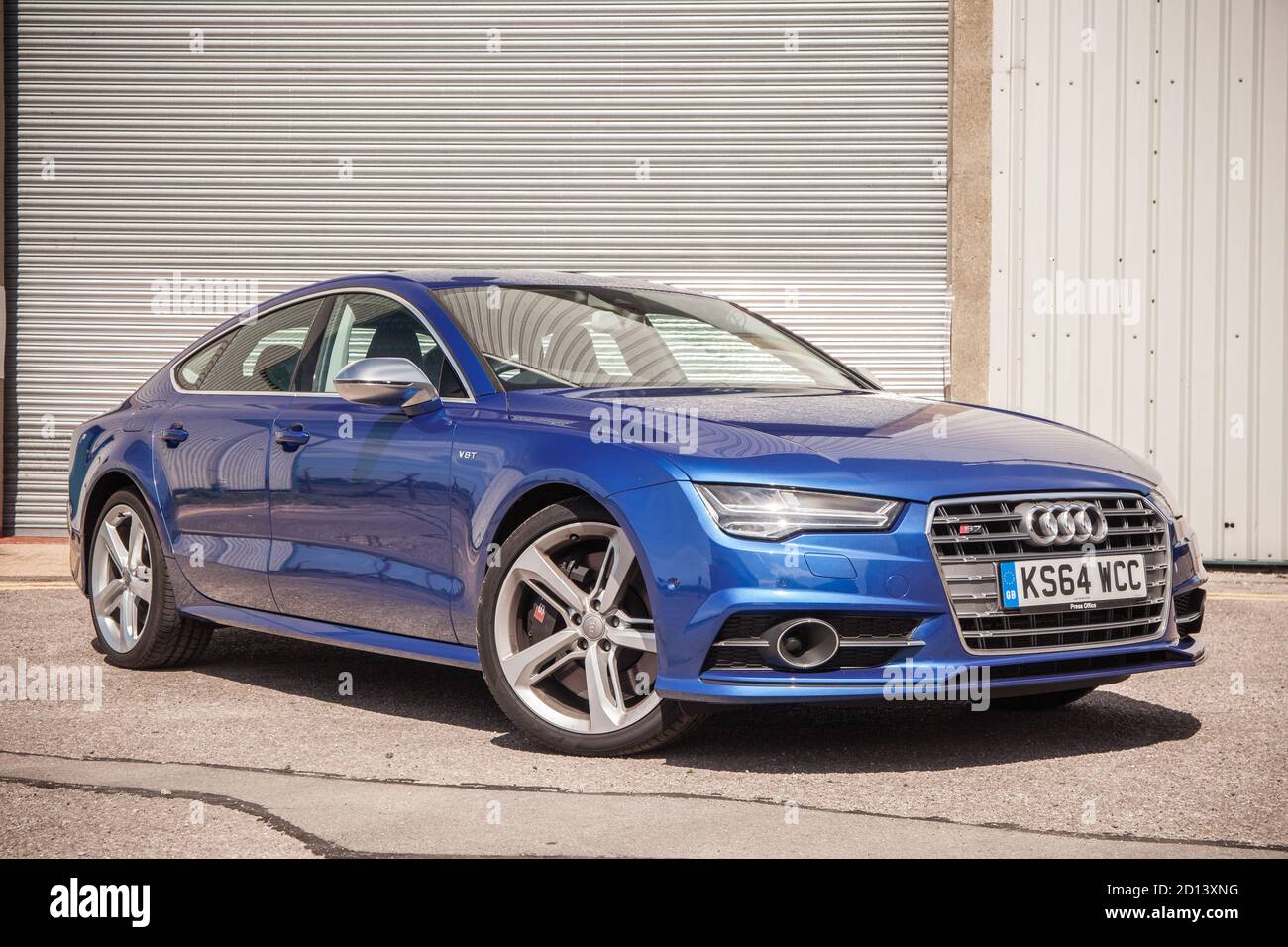 Blue audi saloon hi-res stock photography and images - Alamy