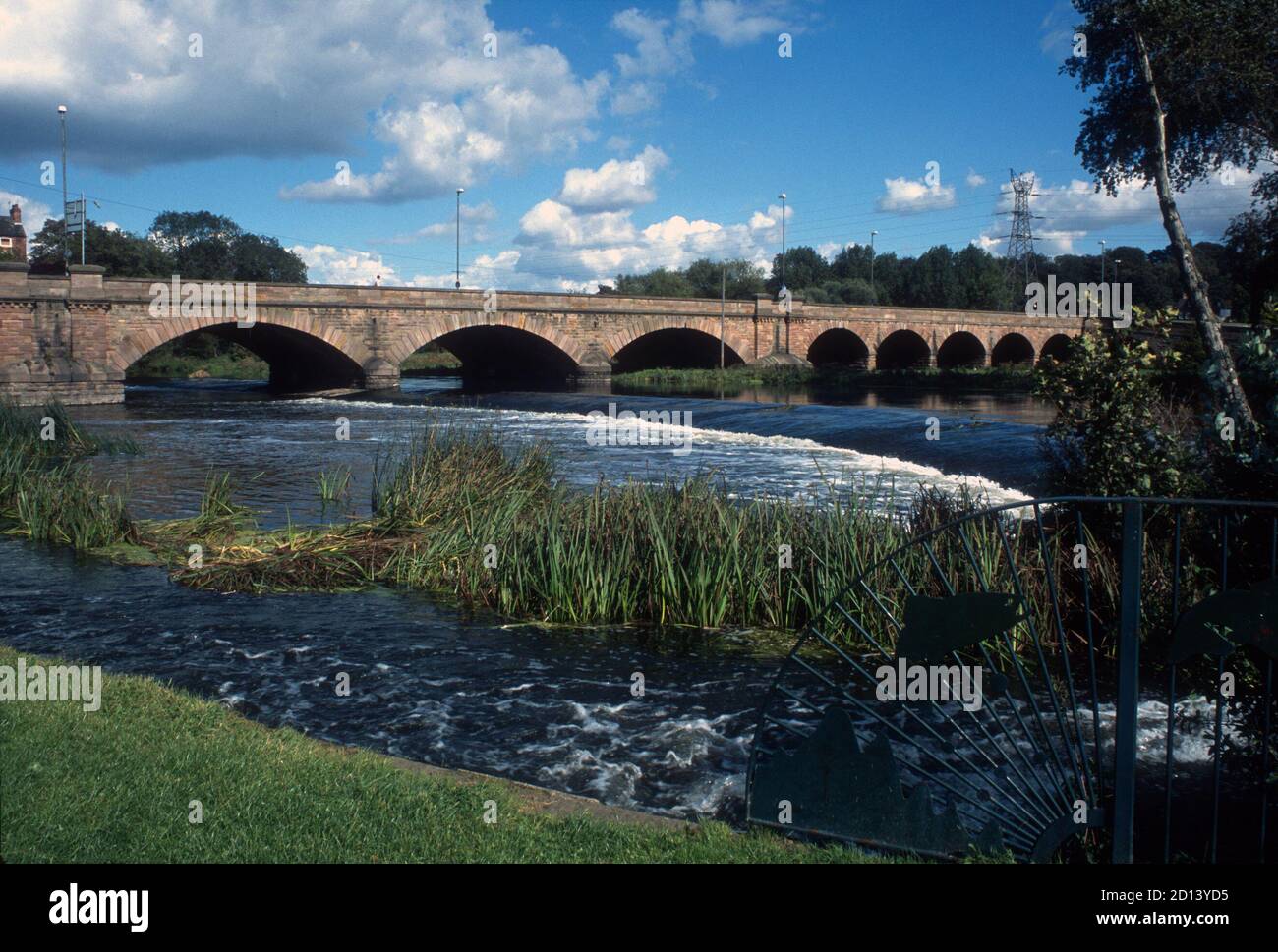 Burton Bridge and River Trent, Burton on Trent, Staffordshire, England ...