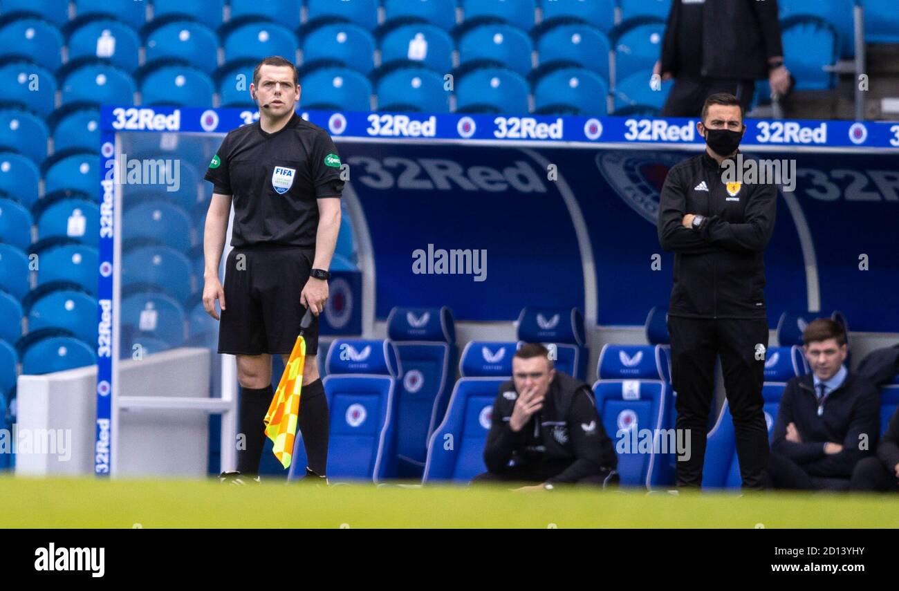 Assistant referee Douglas Ross during the Scottish Premiership match at ...