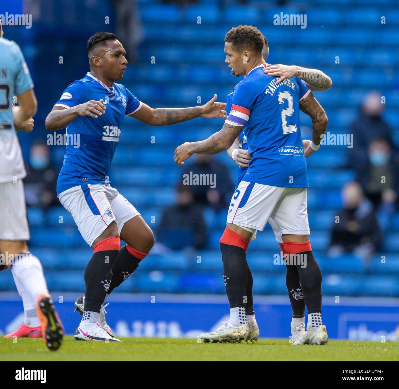 Rangers James Tavernier goal celebration during the Scottish ...