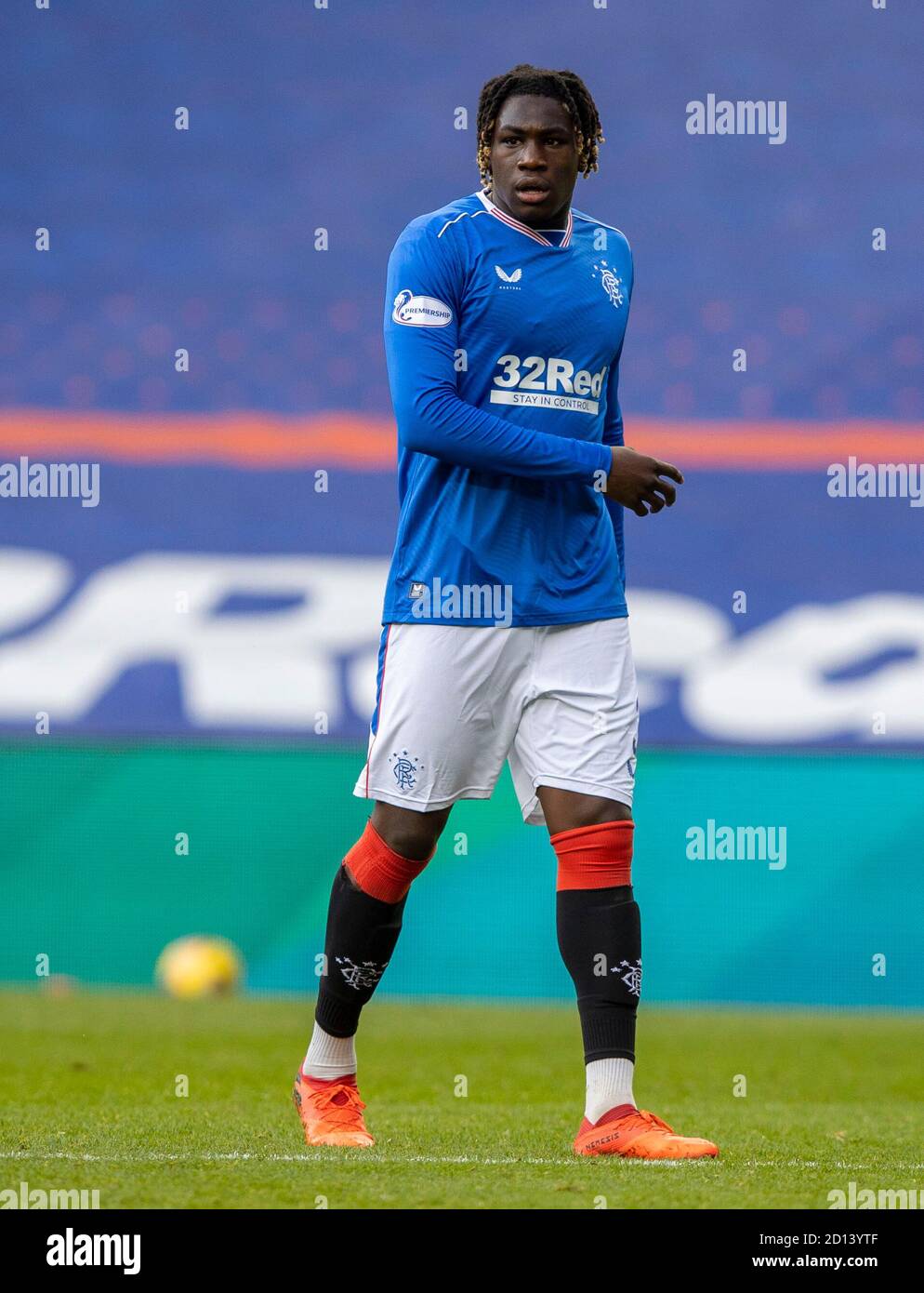 Rangers Calvin Bassey during the Scottish Premiership match at Ibrox ...