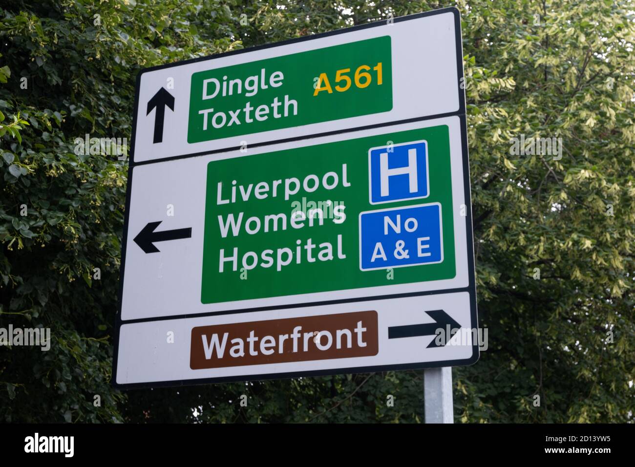 city centre road signs in Liverpool July 2020 Stock Photo - Alamy
