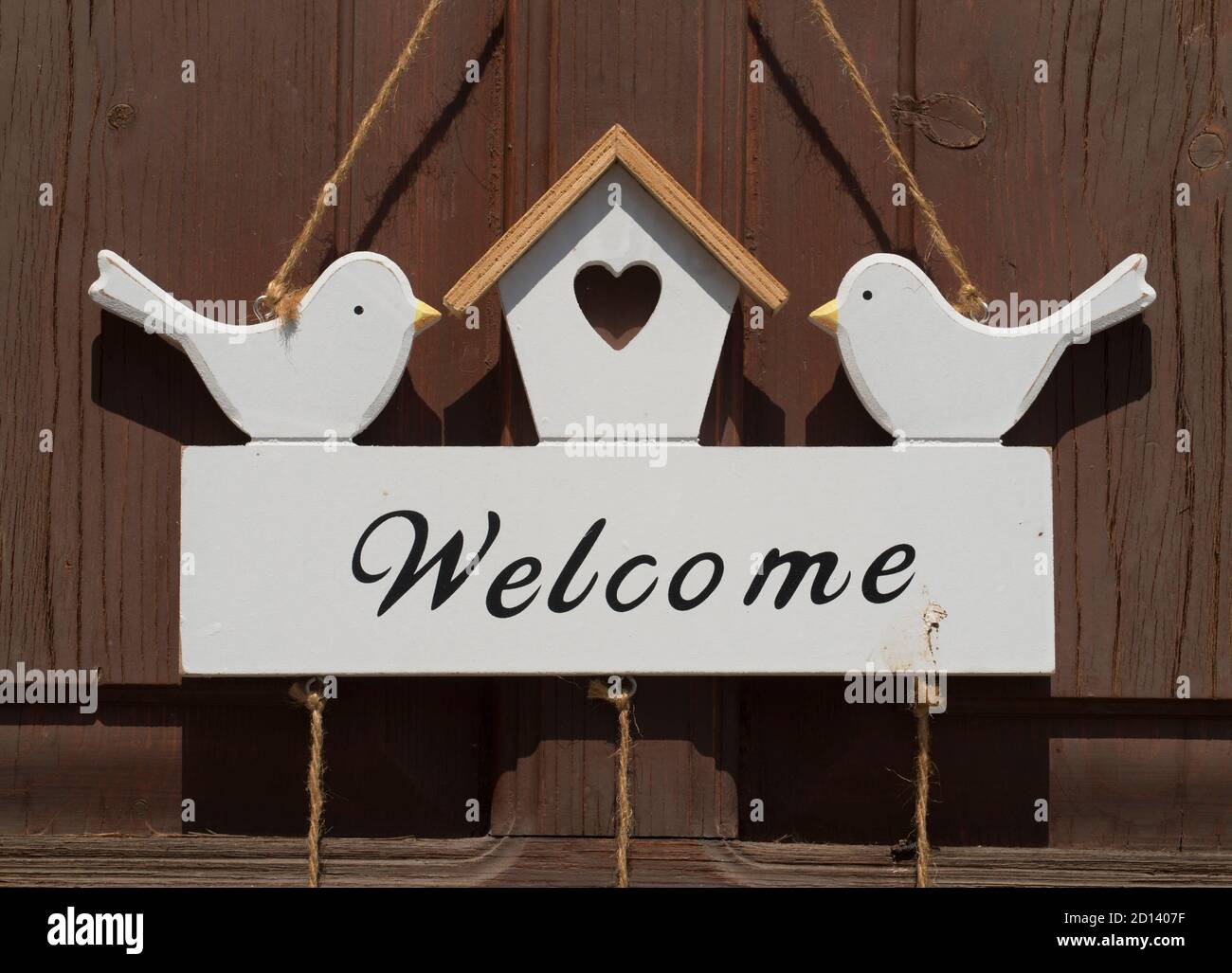 welcome sign at the entrance for greeting and welcoming visitors Stock ...