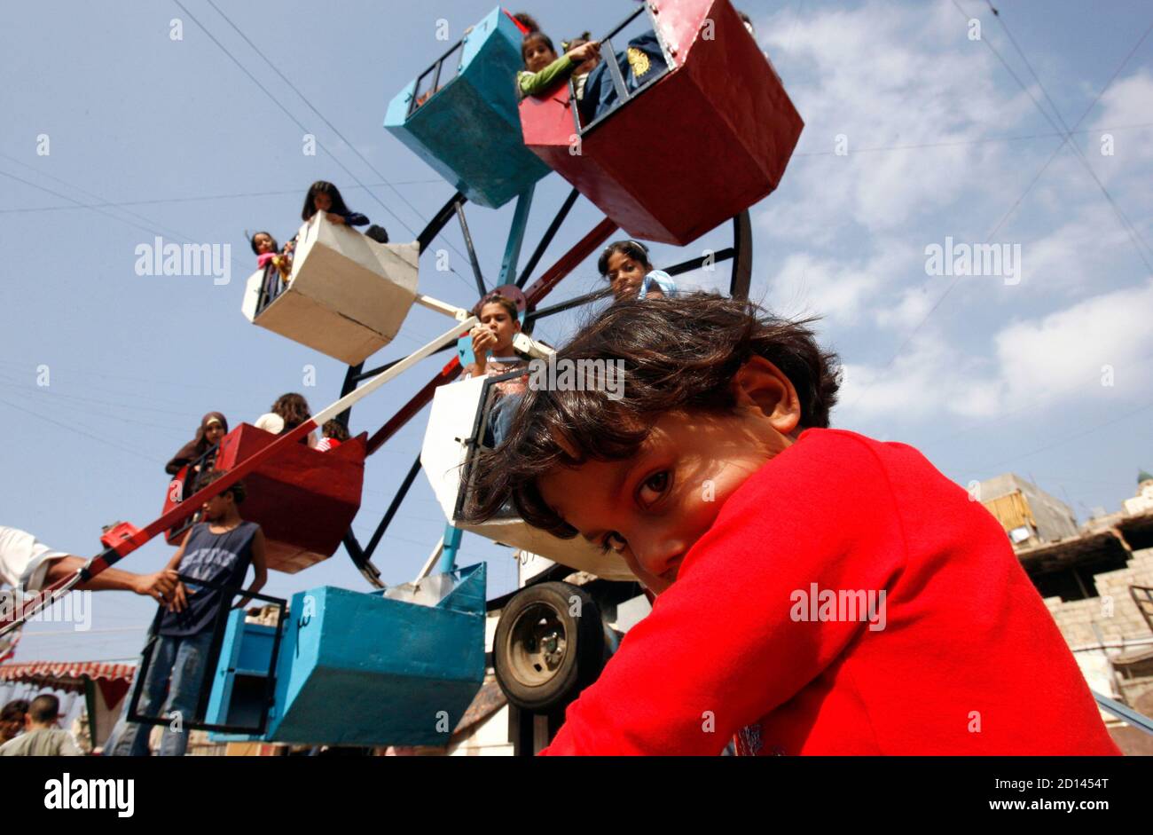 Refugee camp lebanon children play High Resolution Stock Photography ...