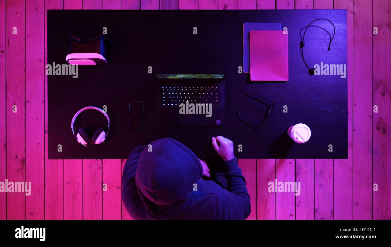 Gamer making break talking camera hi-res stock photography and images ...