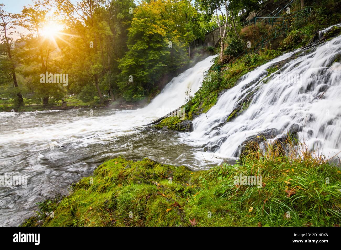 Stunning and popular waterfalls in Coo, Ardennes, Belgium Stock Photo ...