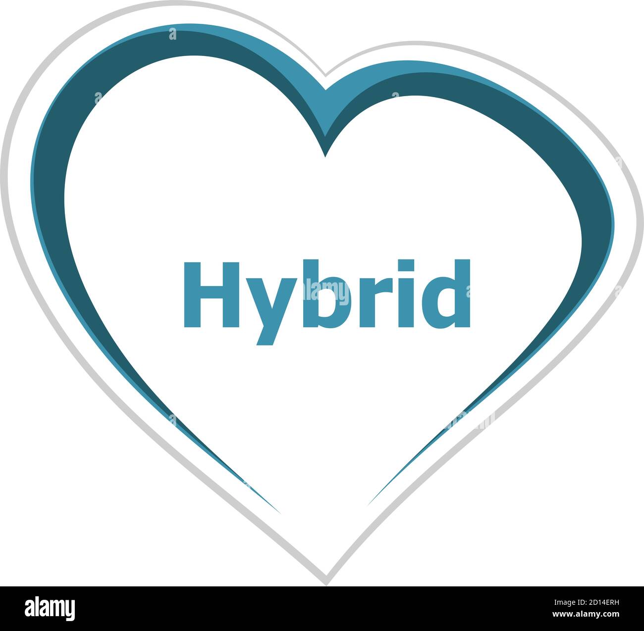Text Hybrid. Business concept Stock Photo - Alamy