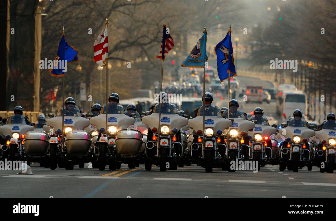 Motorcycle escort hi-res stock photography and images - Alamy