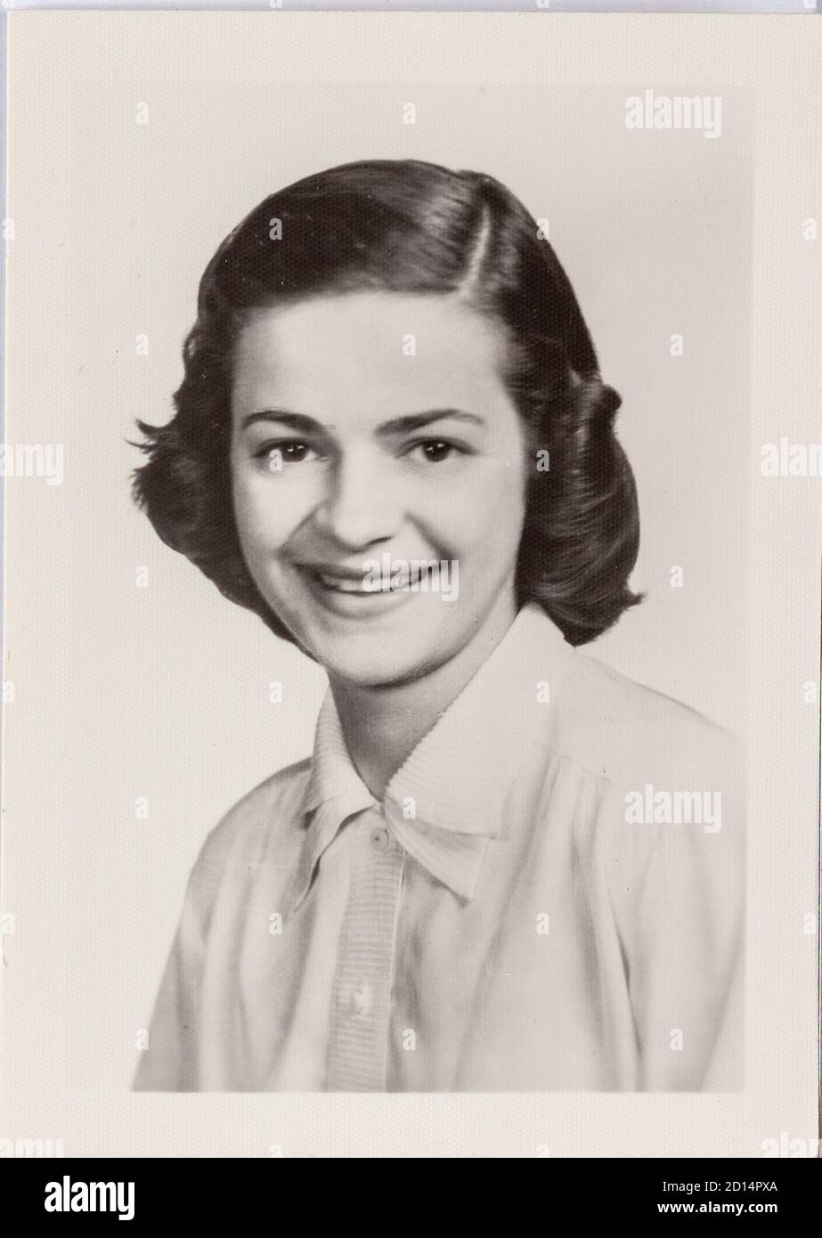Vintage 1940s Schoolgirl Poses for the Camera, USA Stock Photo - Alamy