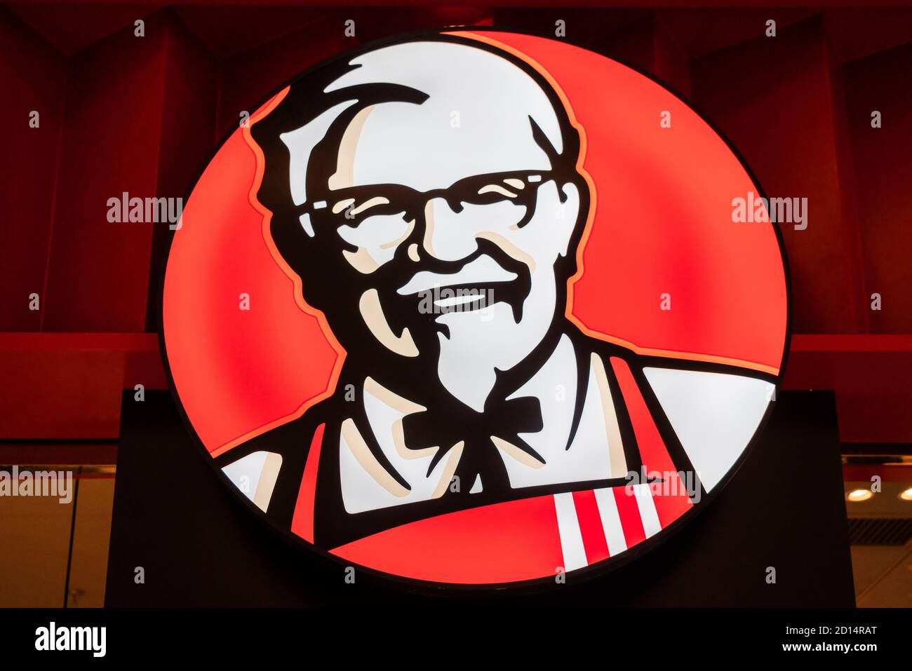 American fast food restaurant chain, Kentucky Fried Chicken, or KFC ...