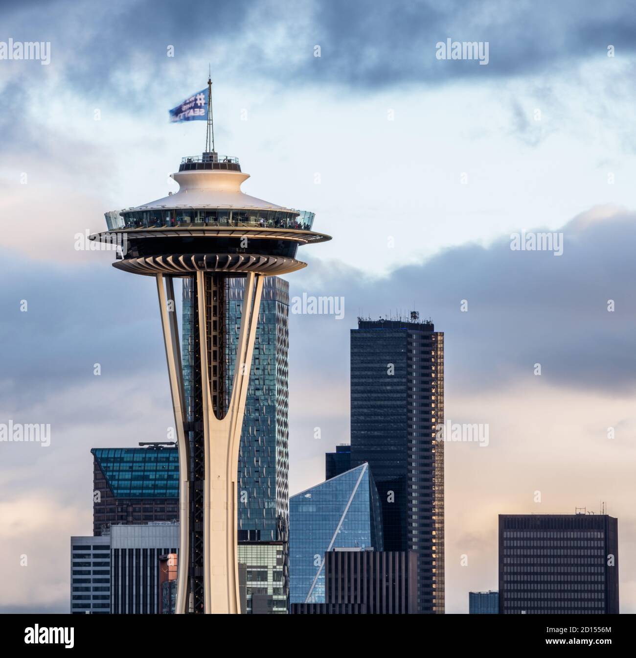 Retro seattle skyline hi-res stock photography and images - Alamy