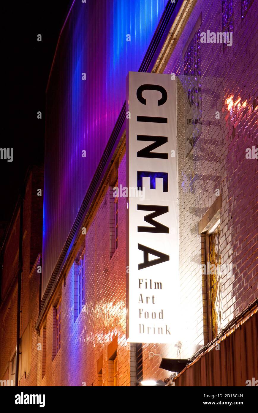 Cinema sign, Art Deco cinema, movie theater sign, lit up cinema ...