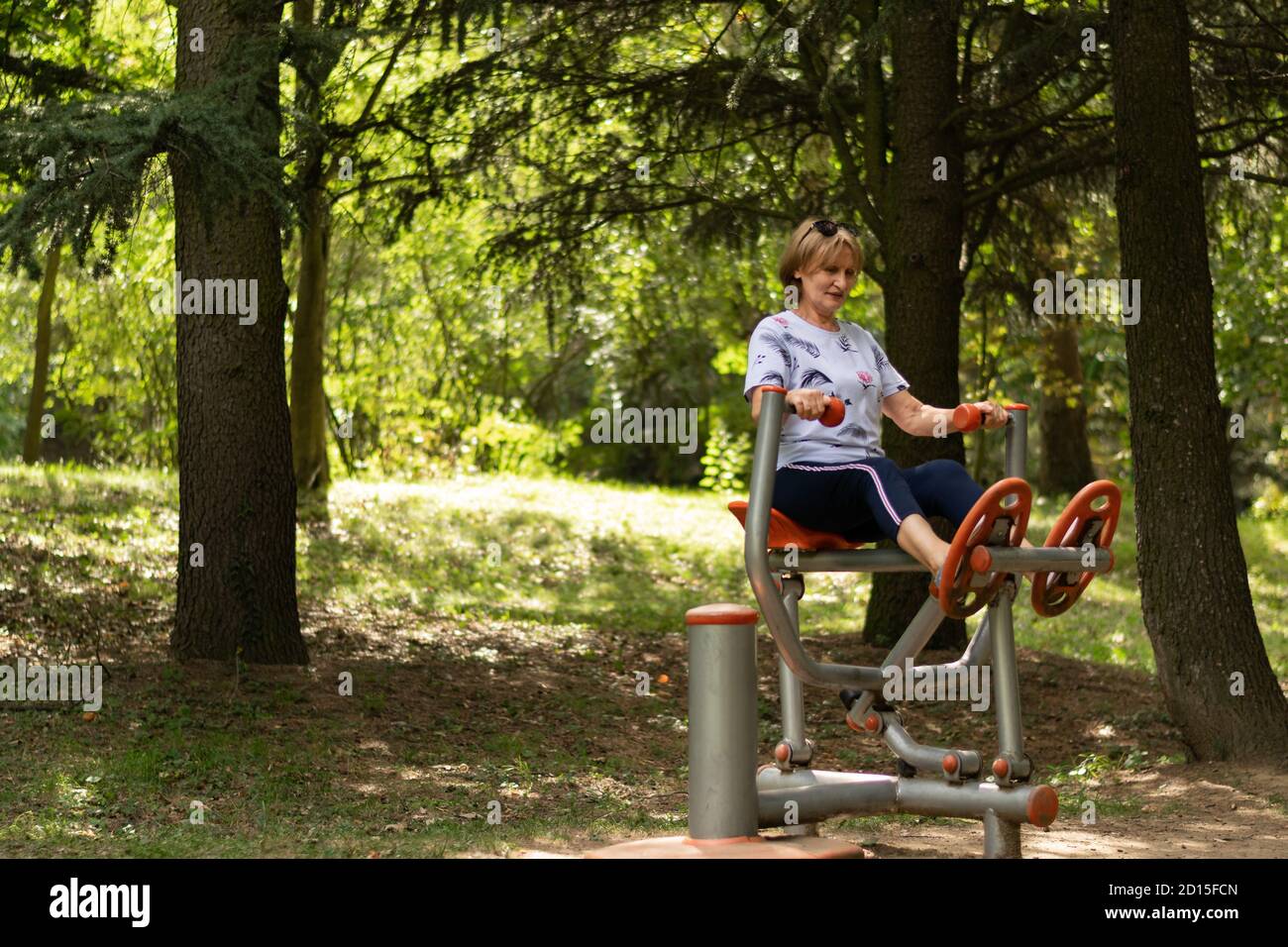 60 years old woman exercise outdoor hi-res stock photography and images ...