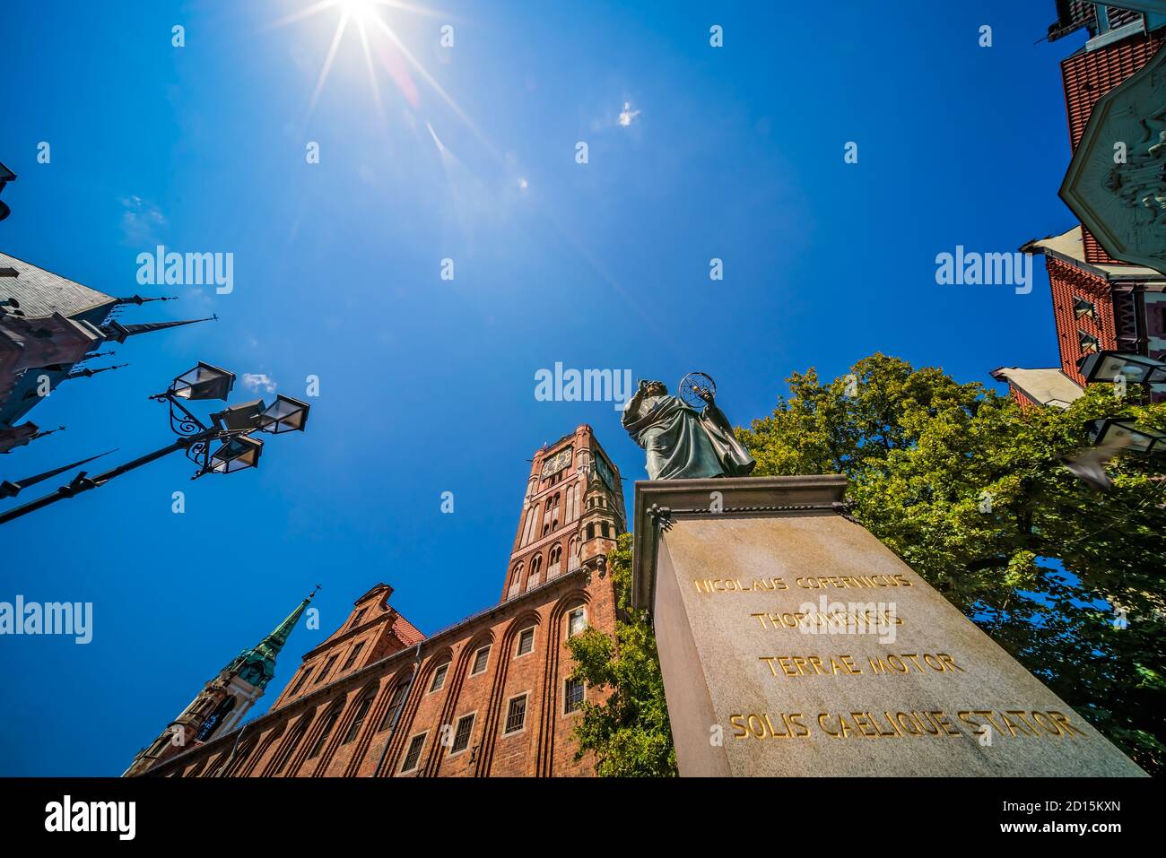 A vertical shot of Nicolaus Copernicus Statue in Torun, Poland Stock ...