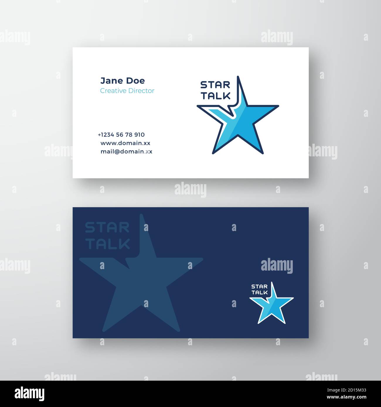 Star Talk Abstract Vector Logo and Business Card Template. Star with ...