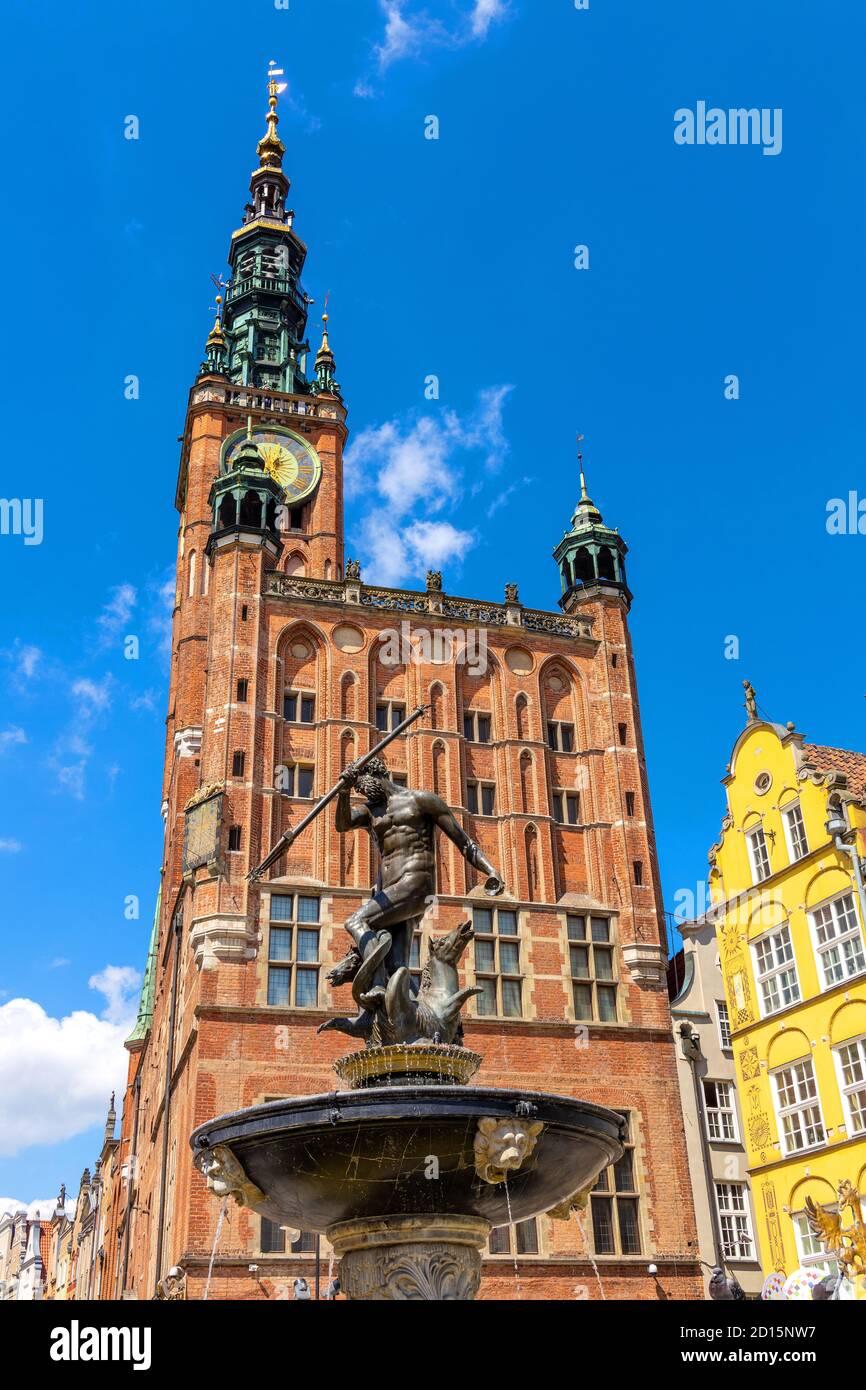 Gdansk, Pomerania / Poland - 2020/07/14: Neptune Fountain - Fontanna ...
