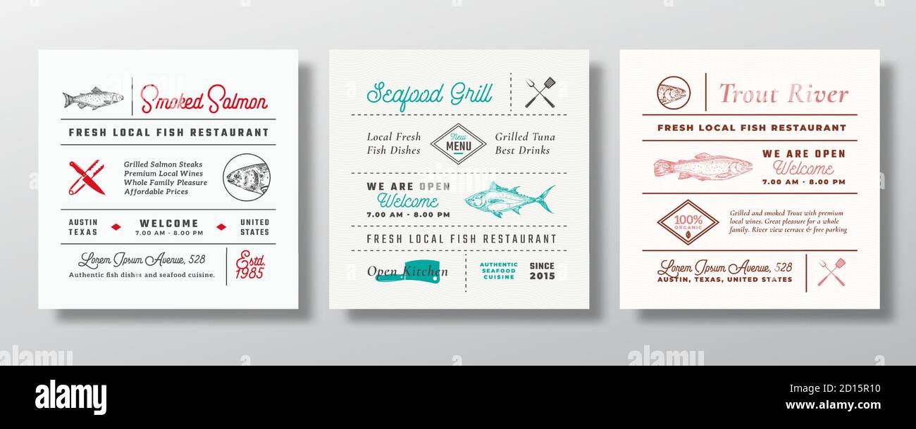 Local Fish and Seafood Party or Restaurant Signs, Titles or Menu ...