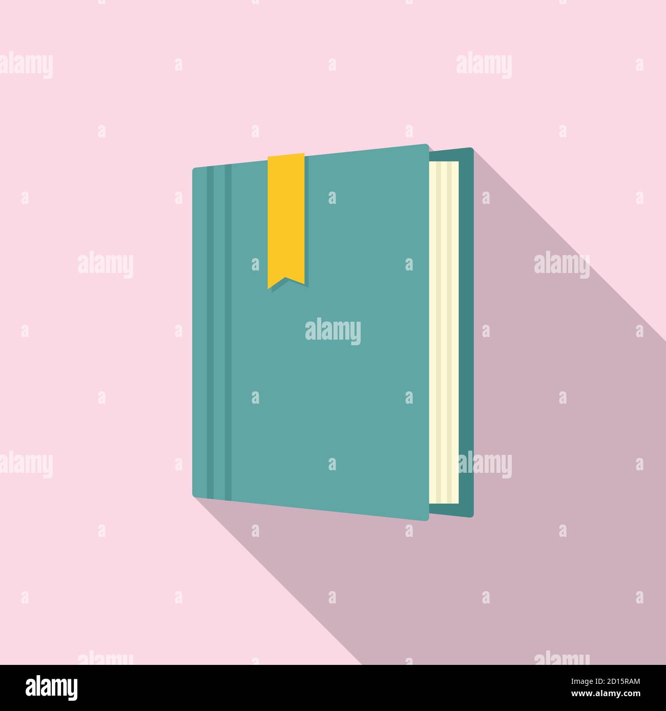 Library book icon. Flat illustration of library book vector icon for ...