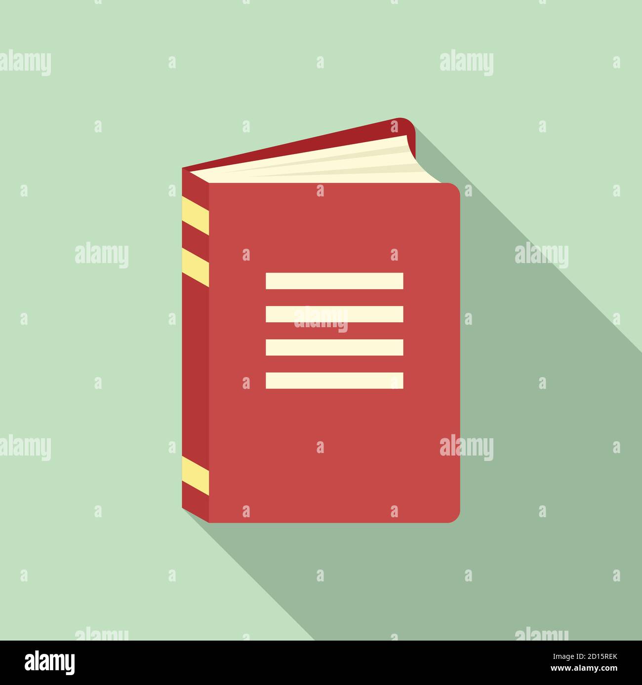 Library old book icon. Flat illustration of library old book vector ...