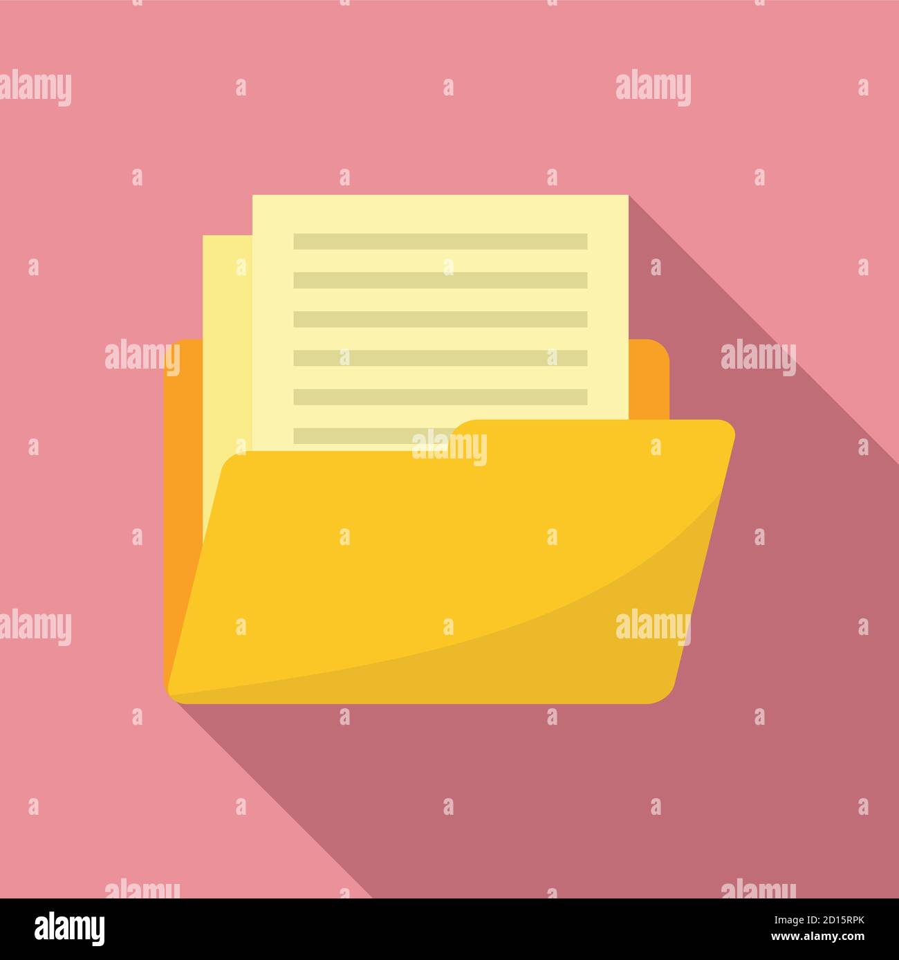 Library online folder icon. Flat illustration of library online folder ...