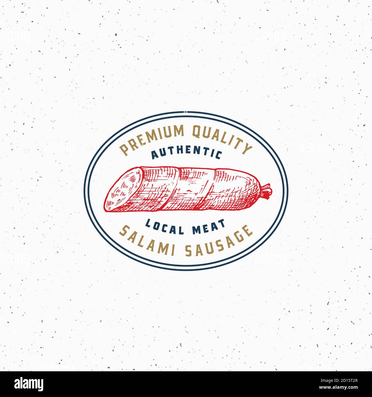 Authentic Quality Salami Vintage Typography Label, Emblem or Logo ...