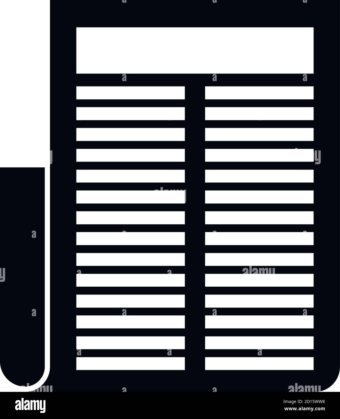 Library newspaper icon. Simple illustration of library newspaper vector ...