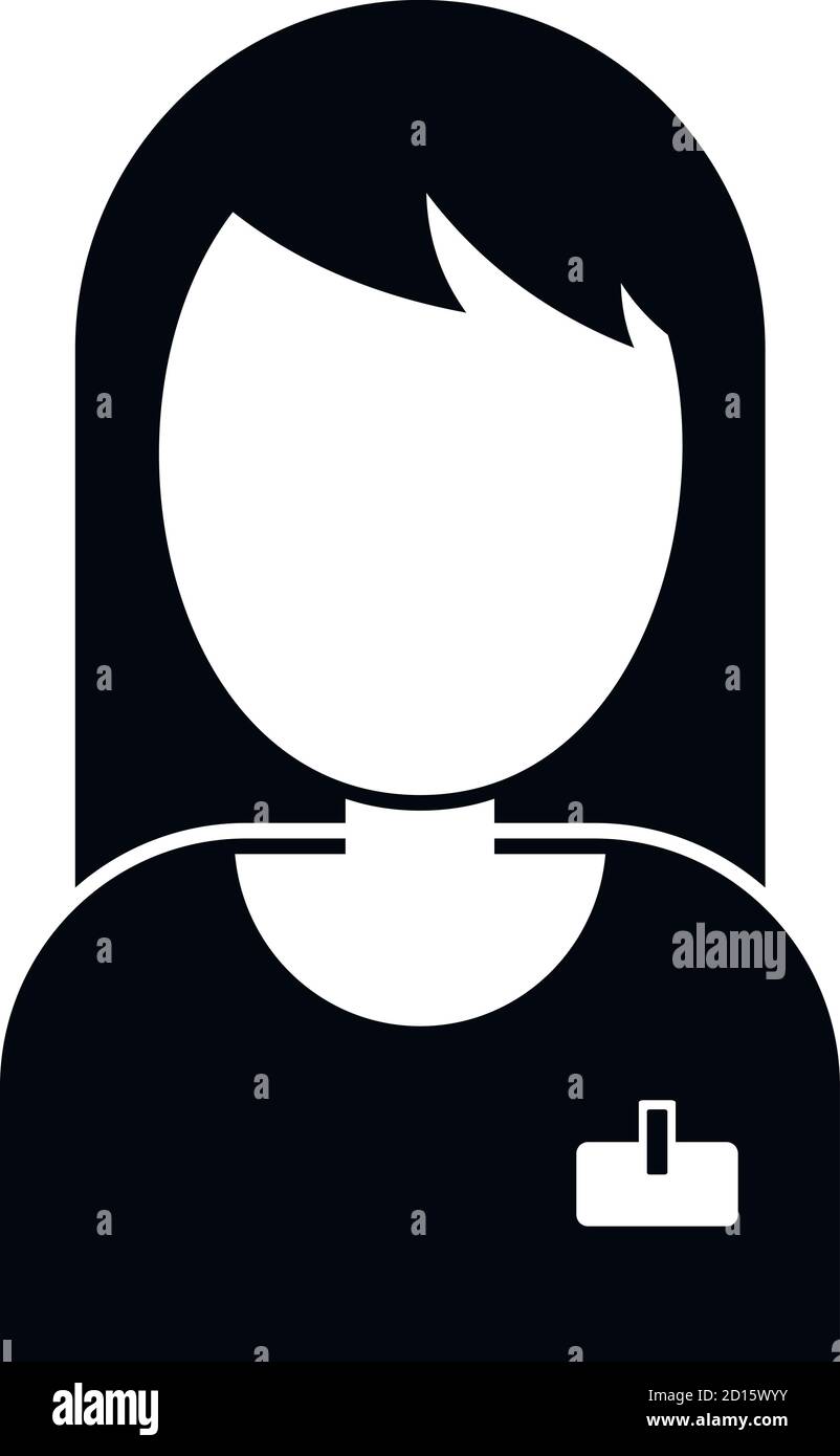 Library woman icon. Simple illustration of library woman vector icon ...