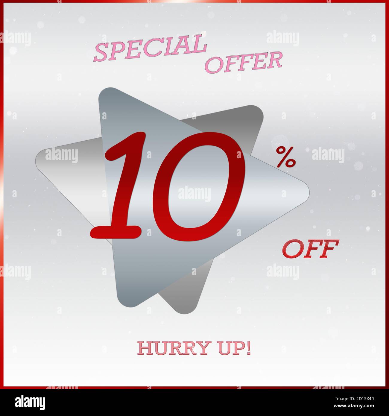Primium Special Offer Discount Banner With 10% Off Hurry Up Text On ...
