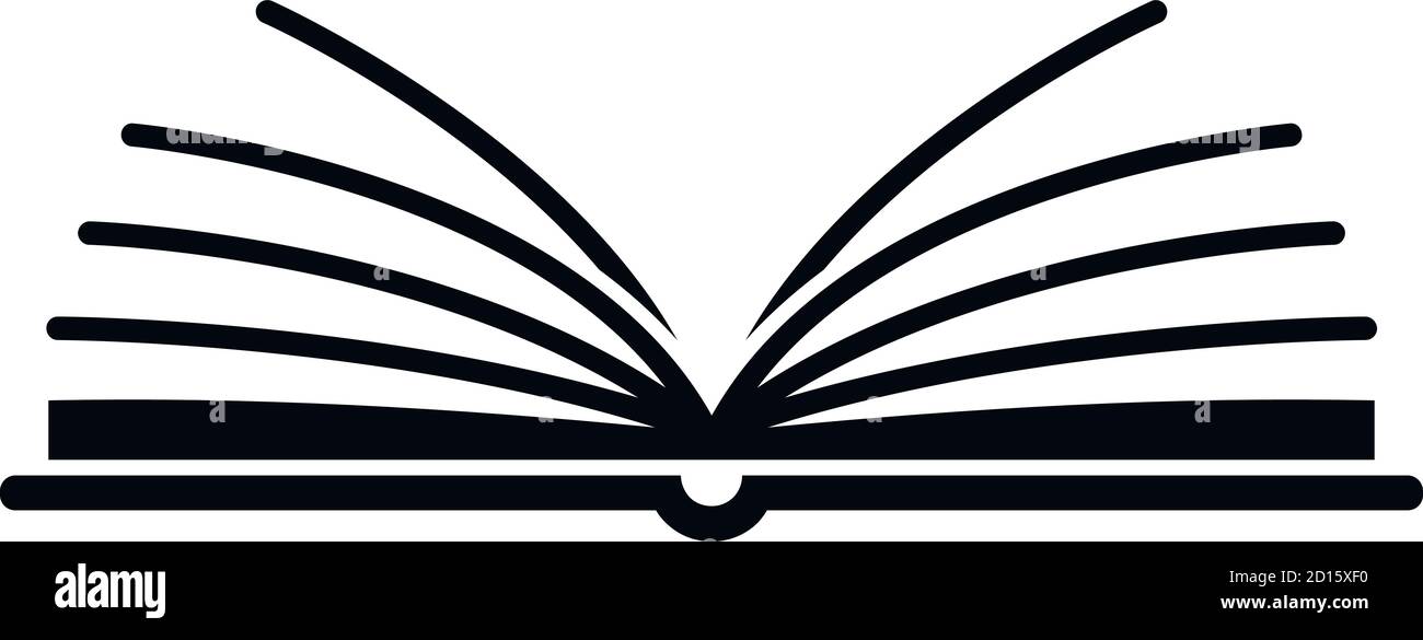 Open library book icon. Simple illustration of open library book vector ...
