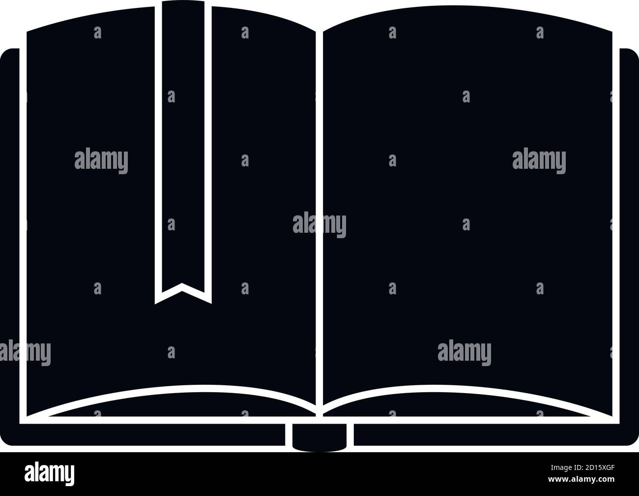 Open library literature book icon. Simple illustration of open library ...