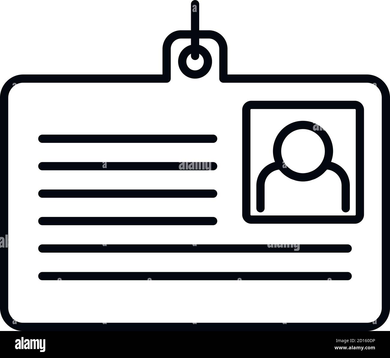 Library id card icon. Outline library id card vector icon for web ...