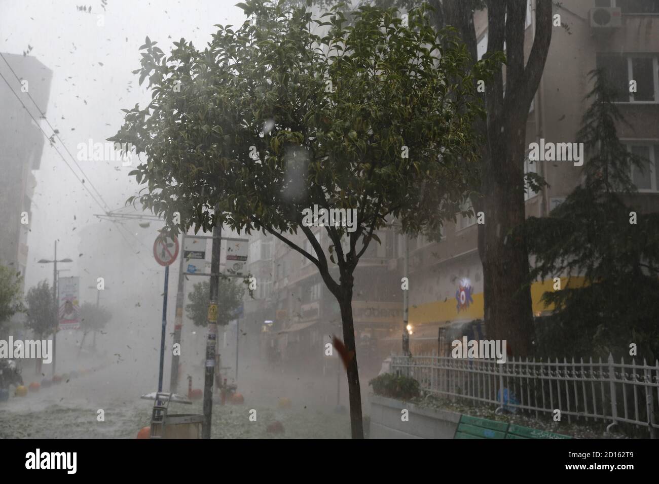 close up falling rain drops. blurred background Stock Photo - Alamy