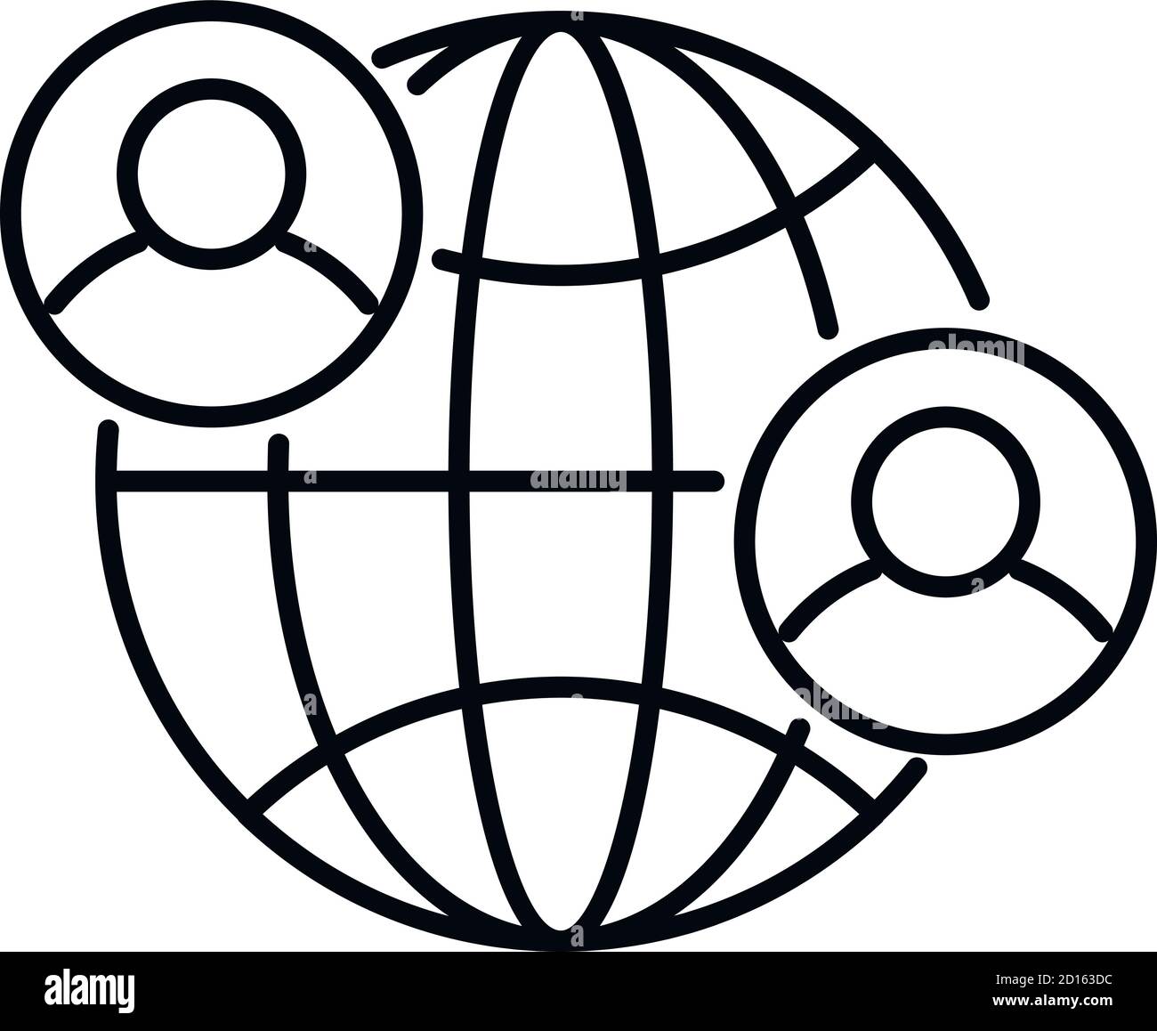 Stop global racism icon. Outline stop global racism vector icon for web ...