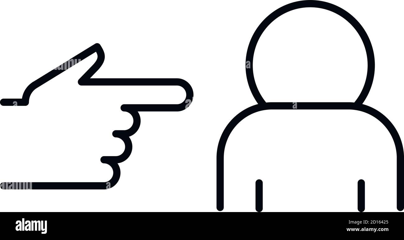 Stop racism kid icon. Outline stop racism kid vector icon for web ...