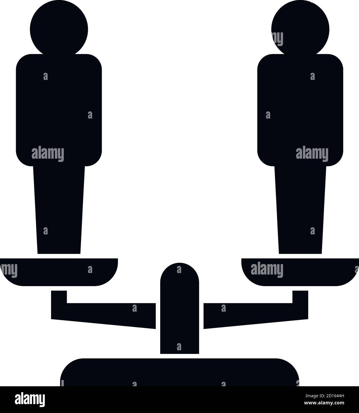 Stop racism scales icon. Simple illustration of stop racism scales ...