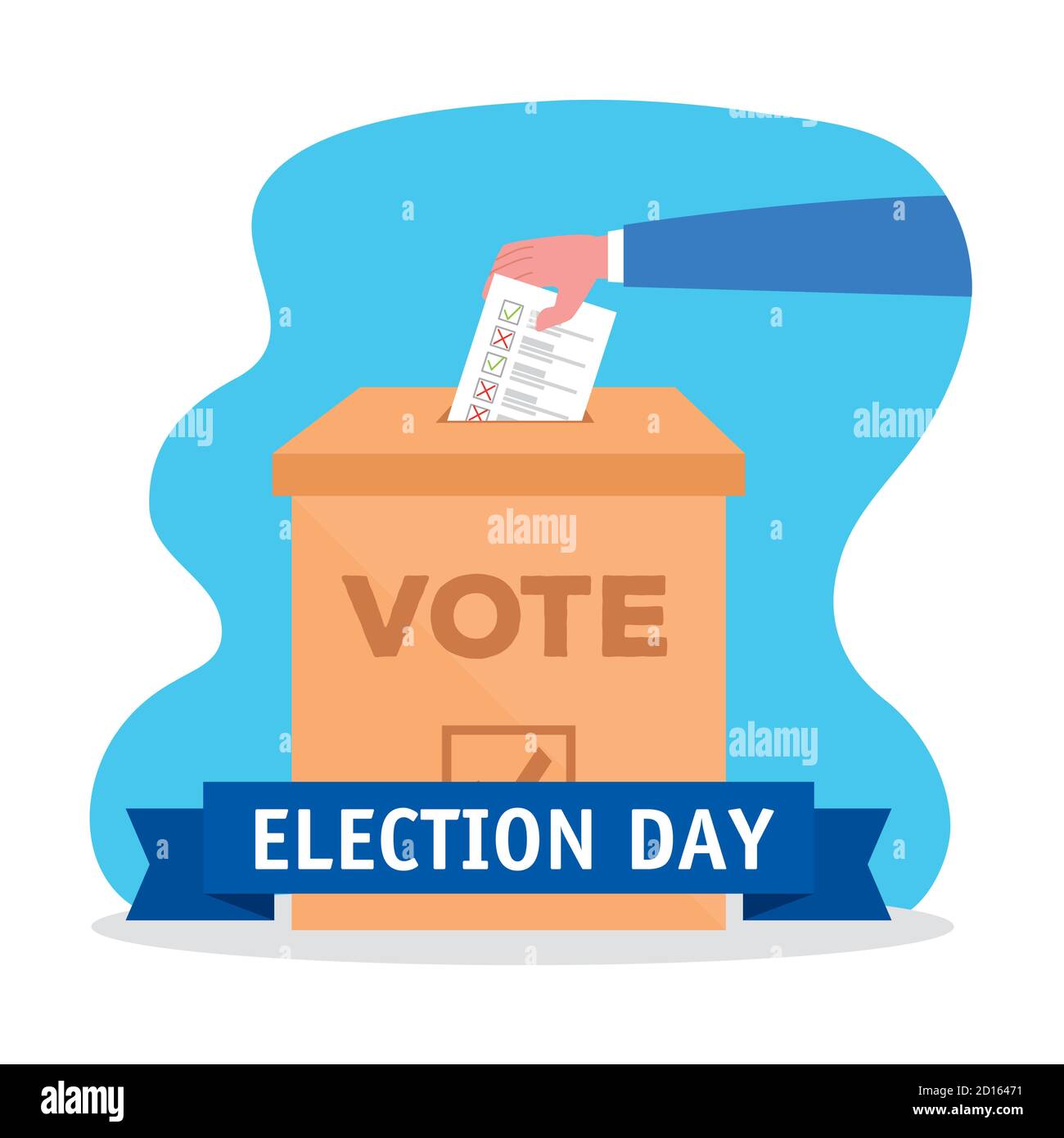 hand holding vote paper and box vector design Stock Vector Image & Art ...