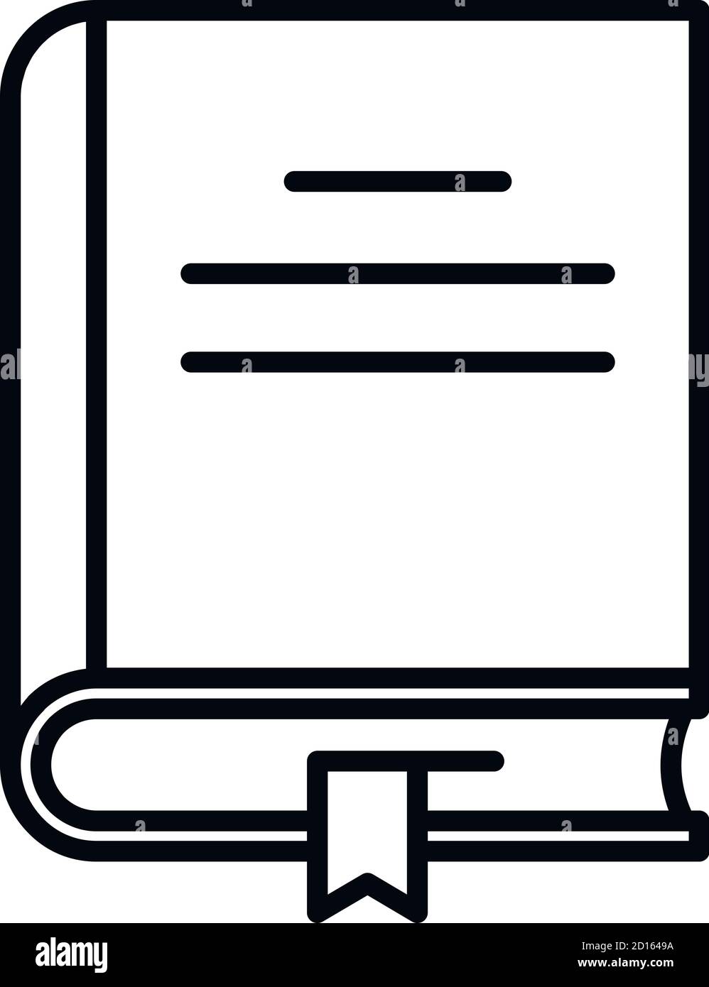 Library dictionary book icon. Outline library dictionary book vector ...
