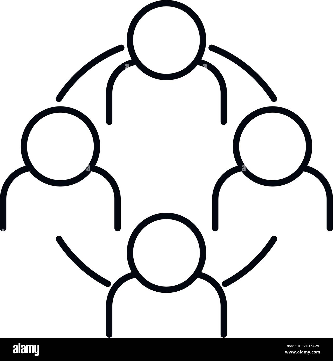 Stop racism group icon. Outline stop racism group vector icon for web ...