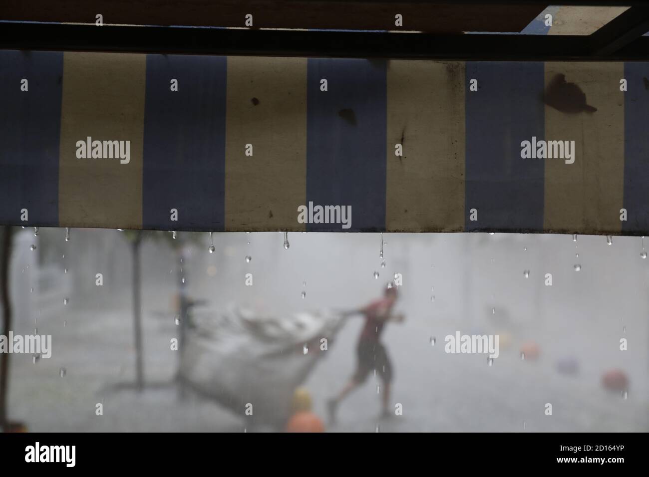 selective focus falling rain drops. blurred background Stock Photo - Alamy