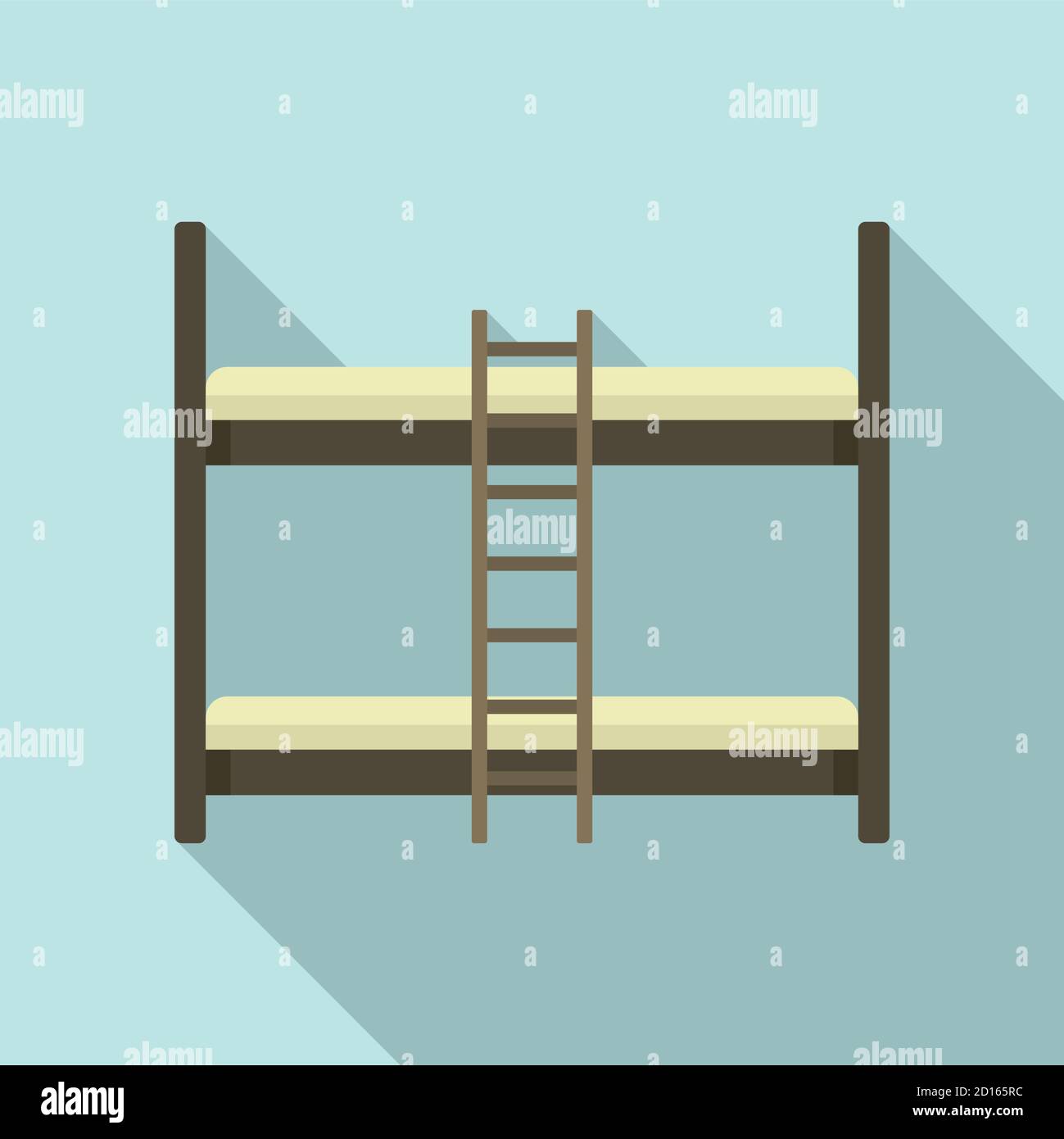 Children bunk bed icon. Flat illustration of children bunk bed vector ...