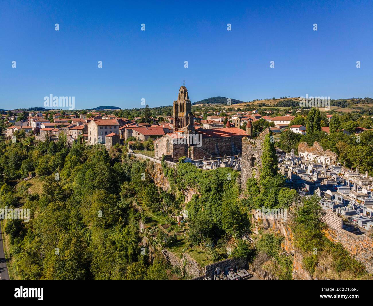 France, Haute Loire, village of Solignac sur Loire, Loire valley ...