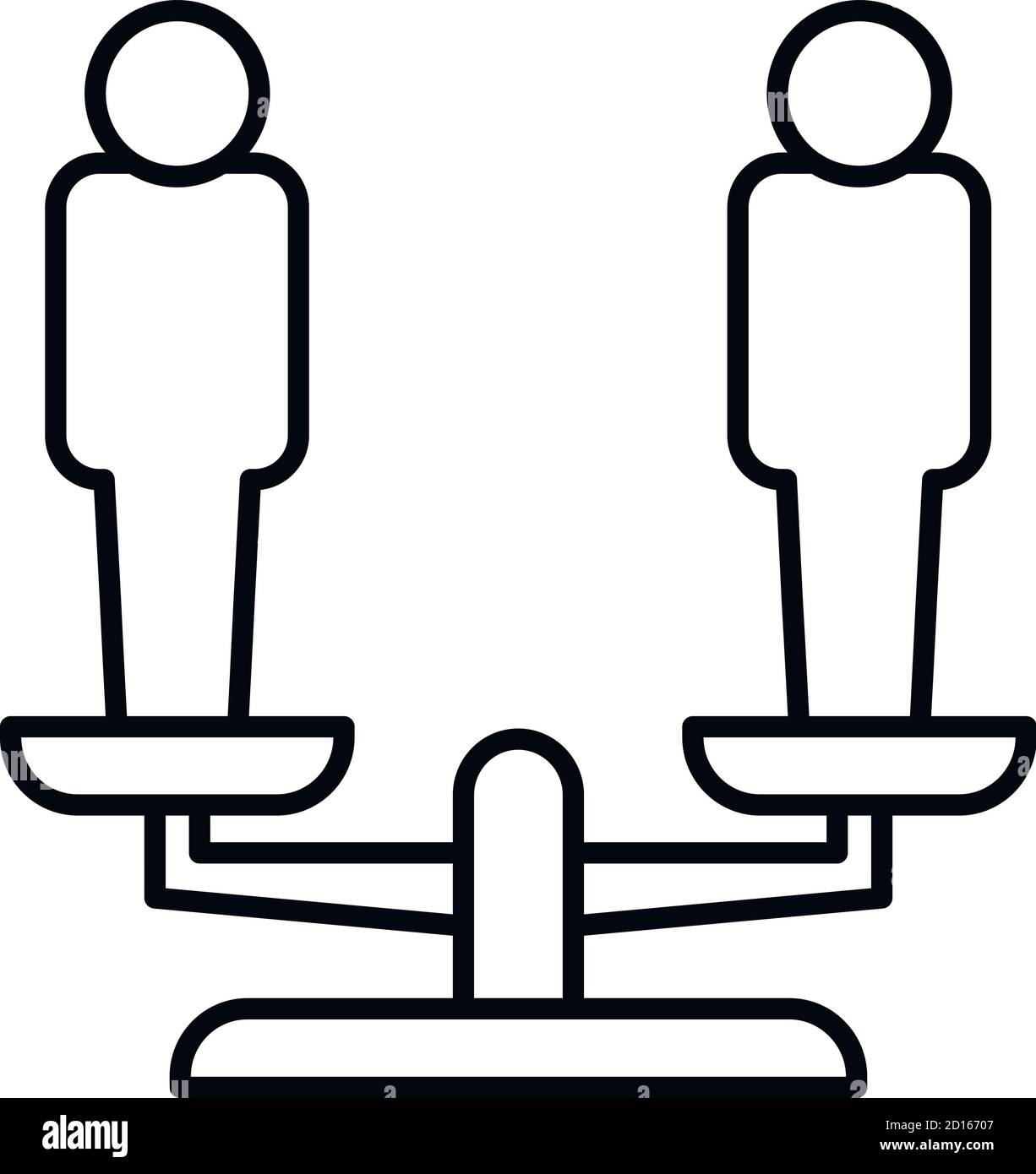 Stop racism scales icon. Outline stop racism scales vector icon for web ...