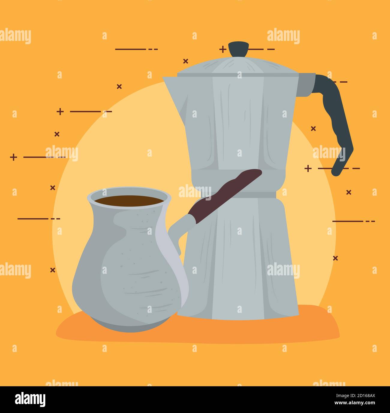 Coffee equipment brewing methods Stock Vector Images - Alamy