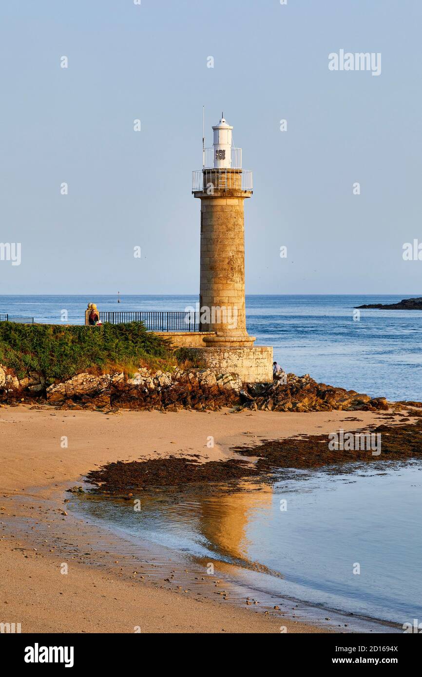 France, Finist?re, Benodet, Le Coq lighthouse along the Odet River ...